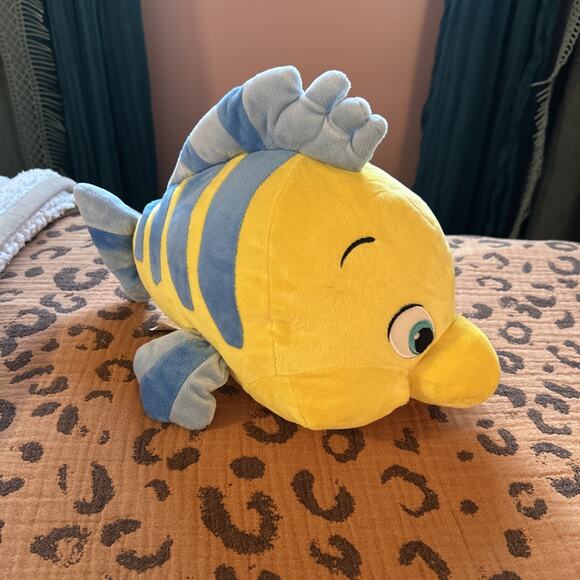 Disney | Toys | Disney Store Flounder Plush Ariel The Little Mermaid 1 ...